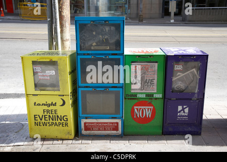 Newspaper boxes Toronto, Canada Stock Photo - Alamy