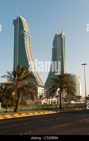 Bahrain, Manama, Bahrain Financial Harbor, high rise towers, modern ...