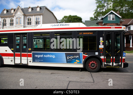 toronto transit system ttc hybrid electric bus with front bicycle rack ...