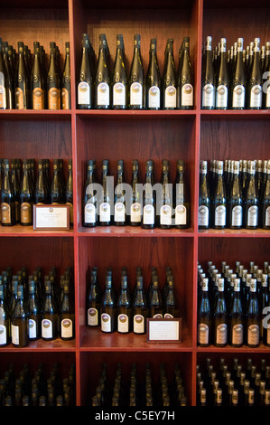 Bottles of British Columbia wine on display at a liquor store in ...