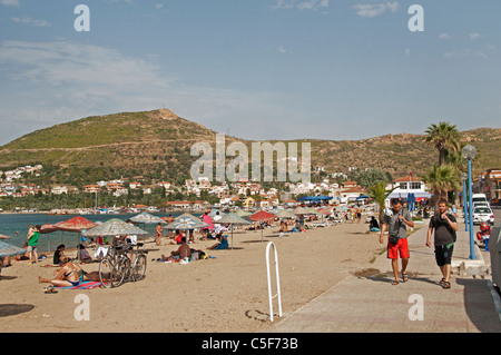 Yeni Foca Yenifoca Turkey beach sea sand swimming Stock Photo - Alamy