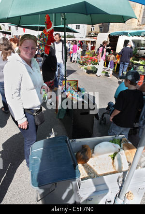 The open air market at Auray, Brittany, France Stock Photo - Alamy