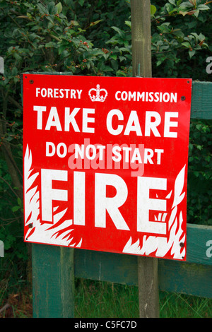 A Forestry Commission sign warning of the risk of fire during the UK ...