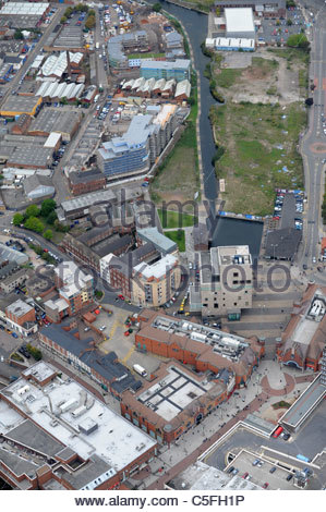 Aerial view of Walsall Town Centre West Midlands England Uk Stock Photo ...