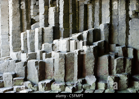 Basalt rock formation inside Fingal's Cave on the island of Staffa in ...
