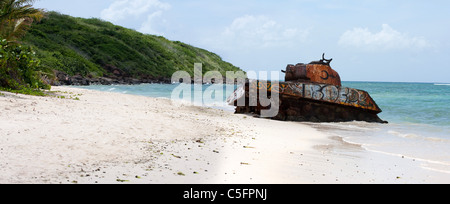 Tank on the shore of Flamenco beach Culebra Puerto Rico Stock Photo - Alamy