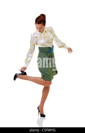 Pretty woman preening Stock Photo - Alamy