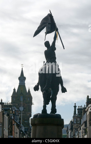 Equestrian Statue of Border Reiver Hawick High Street The Scottish ...
