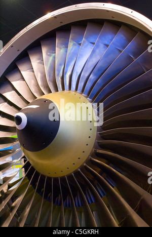 Aircraft engine fan blades Stock Photo - Alamy
