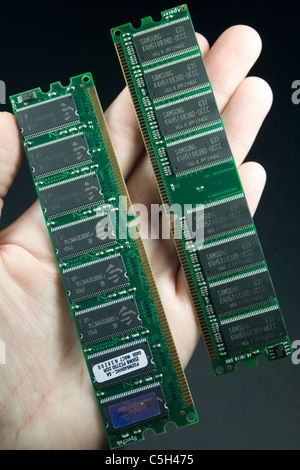Circuit board and memory chips of a Compact Flash CF storage card Stock ...