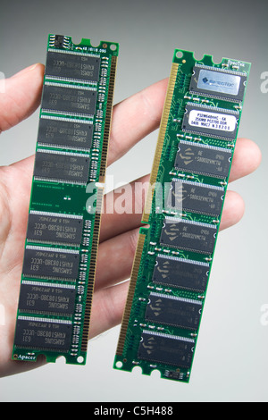 Circuit board and memory chips of a Compact Flash CF storage card Stock ...