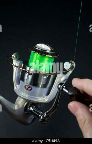 Fishing Reel Showing Monofilament (plastic) Fishing Line Stock Photo ...