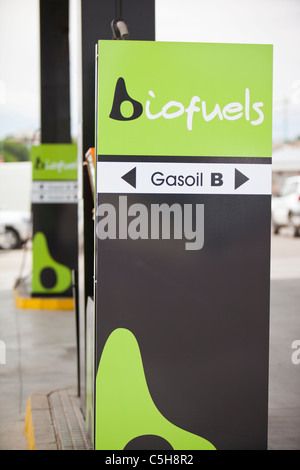 A bio fuel petrol station in Ecija, Andalucia, Spain. The only purely ...