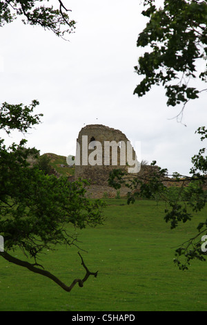 The ruins of Chartley Castle, a motte and bailey castle at Stock Photo ...