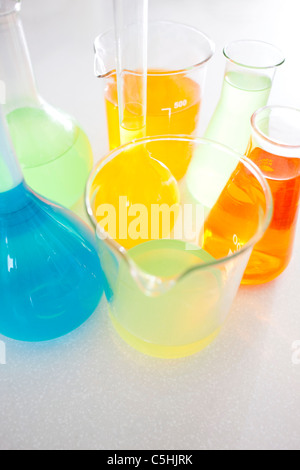 Glass science containers Stock Photo - Alamy