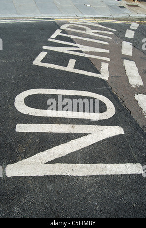 no entry road marking in richmond upon thames, surrey, england Stock ...