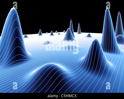 3D surface graph Stock Photo - Alamy