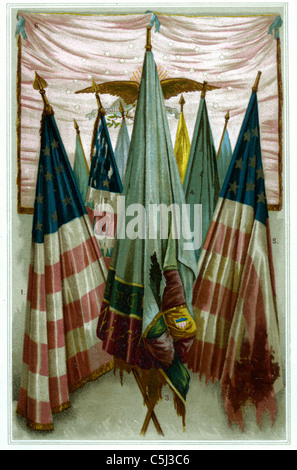 Famous Union Battle Flags - Civil War Battle Flags Stock Photo - Alamy