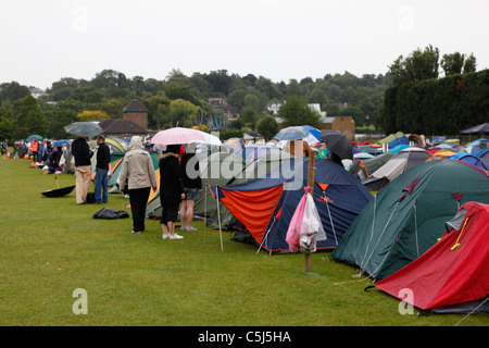 Spectators in the queue on day one of the 2026 Wimbledon Championships ...