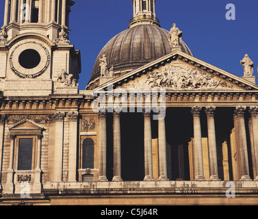 St Paul's Cathedral, London, seen through the HSBC gates sculpture on ...