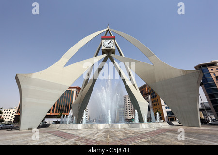 Tower Clock Roundabout in Dubai, United Arab Emirates Stock Photo - Alamy