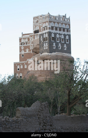 Yemen, Dar al-Hajar, (the rock palace) in the Wadi Dhar, has become ...