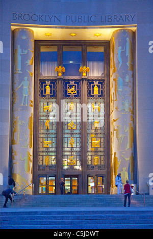front doors of the Brooklyn Public Library main branch grand army plaza ...