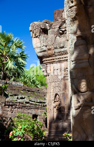 Cambodia, Takeo province, Ta Prohm temples, Tan Le Bati temples, apsara ...