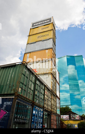 europe, switzerland, zurich, freitag shop made with containers Stock ...