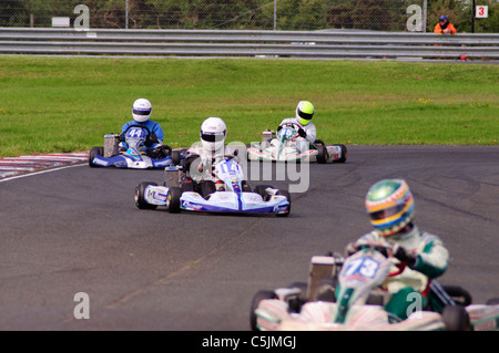 Go-Kart racing nutts corner northern ireland Stock Photo - Alamy