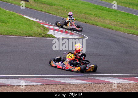 Go-Kart racing nutts corner northern ireland Stock Photo - Alamy
