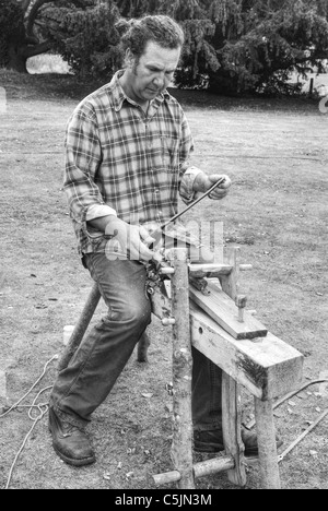 A bodger bodging Stock Photo - Alamy