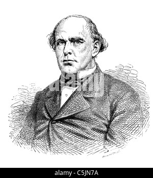 Vintage portrait of Salmon P Chase (1808 - 1873) - the sixth US Chief ...