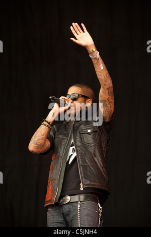 Chipmunk ( now Chip) performs on the Pyramid stage at the Glastonbury ...