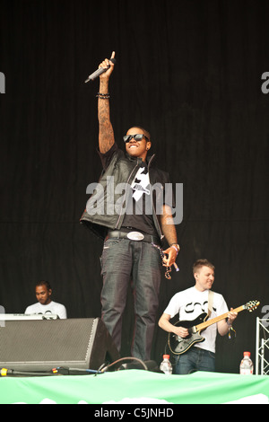 Chipmunk ( now Chip) performs on the Pyramid stage at the Glastonbury ...