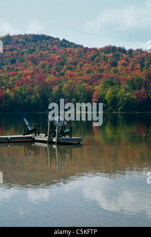 Reflections in Heart Lake, Adirondack Mountains, New York, USA Stock ...