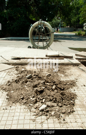 underground electric cable infrastructure communication installation ...