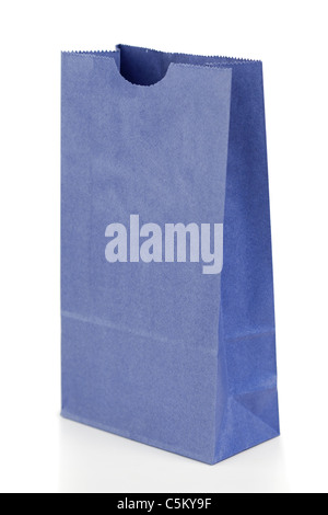 Angled blue paper bag Stock Photo - Alamy
