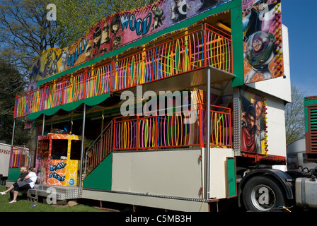 Fairground rides at a funfair Royal Victoria Park, Bath Somerset UK ...