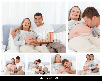 Collage of parents to be Stock Photo - Alamy