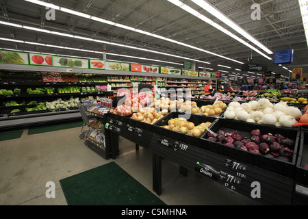 Produce section in a Walmart Supercenter, Haines City, Central Stock ...