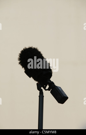 fluffy microphone sound equipment outdoors Stock Photo - Alamy