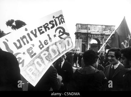 rome 1968, student movement Stock Photo - Alamy