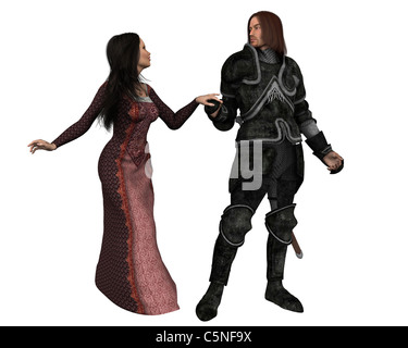 Dark knight lady 3d render Stock Photo - Alamy