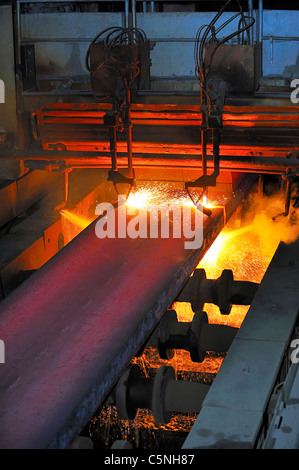 Gas cutting of the hot metal steel plate Stock Photo - Alamy