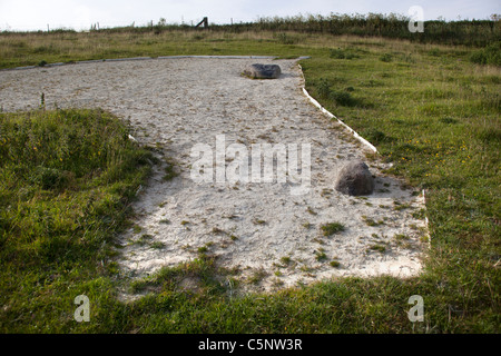 The Devizes White Horse. A chalk hill figure on an escarpment at ...