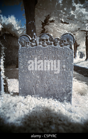 Red Skull Gravestone Stock Photo - Alamy
