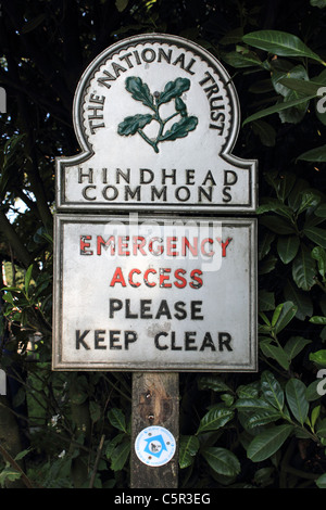 National Trust sign post Hindhead Common Surrey England UK Stock Photo ...