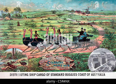 Distributing ship cargo of standard buggies coast of Austral Stock ...