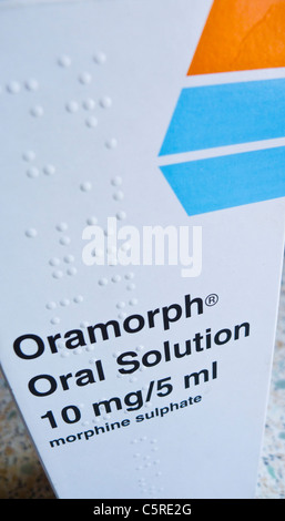 Box containing medication Oramorph, oral solution Stock Photo - Alamy